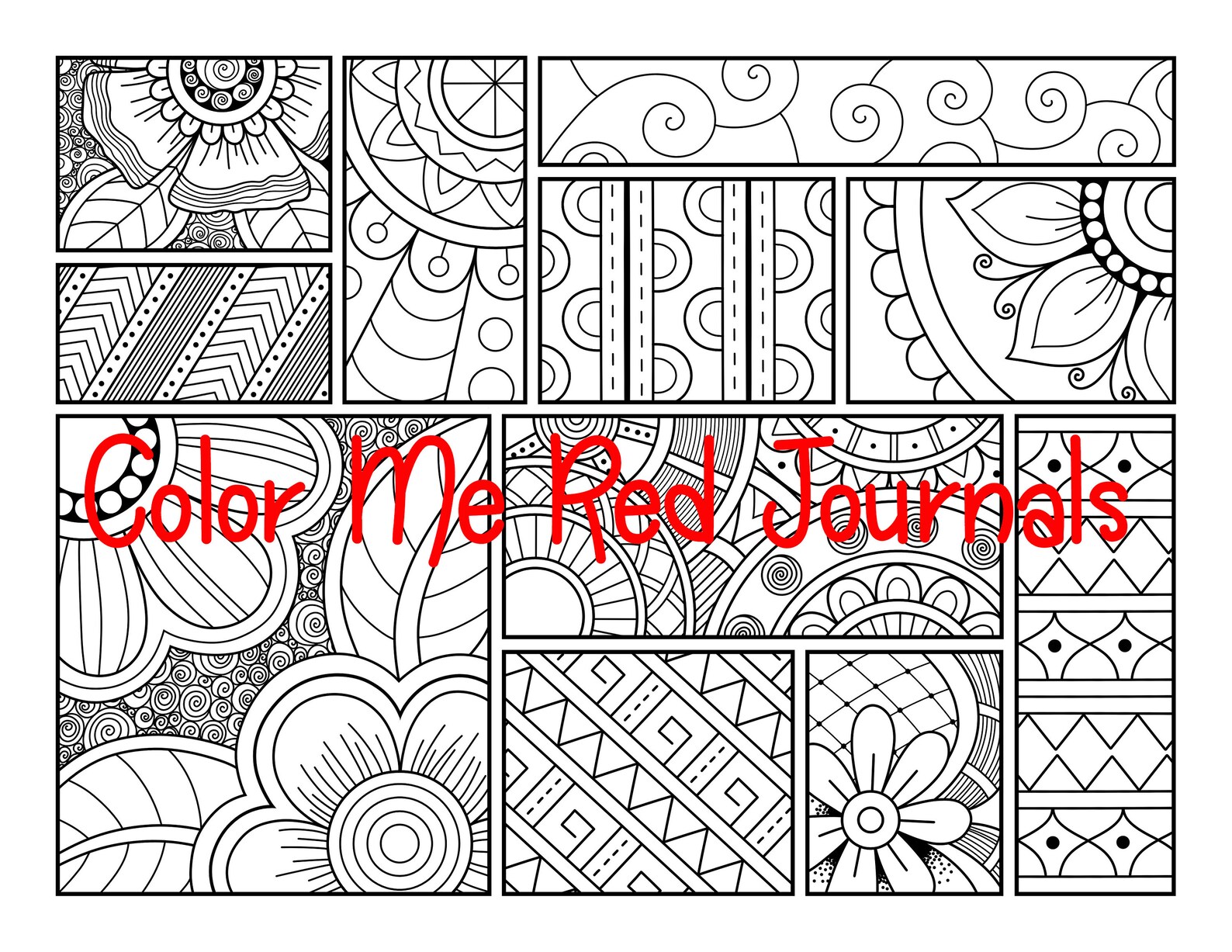 Adult or Teens Detailed Coloring Sheets Set 1 20 Patterned Coloring ...