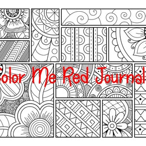 Adult or Teens Detailed Coloring Sheets Set 1 20 Patterned Coloring ...