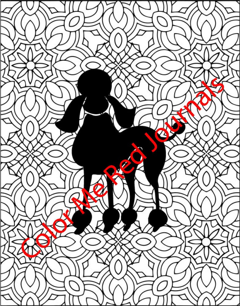 Dog Theme Coloring Pages 30 Dog Silhouette and Dog Inspired - Etsy