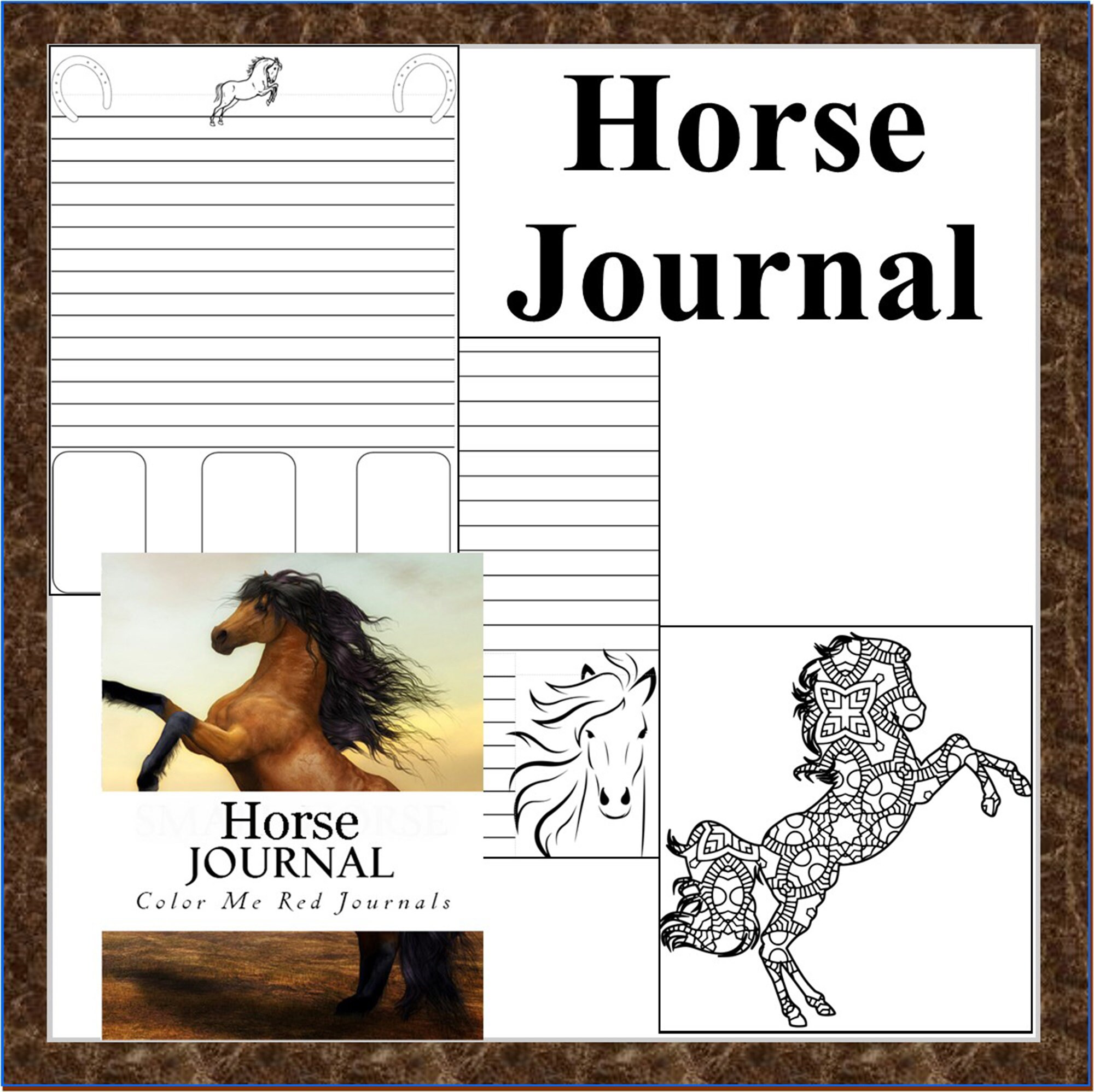 Horse Lined Journal Pages – Printable Horse-themed Writing & Coloring ...