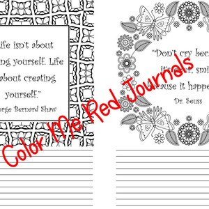 Inspiring Quotes Coloring Journal: Mandala Art, Stress Relief (digital ...