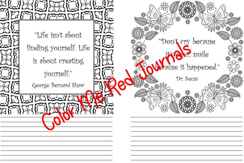 Inspiring Quotes Coloring Journal: Mandala Art, Stress Relief (digital ...