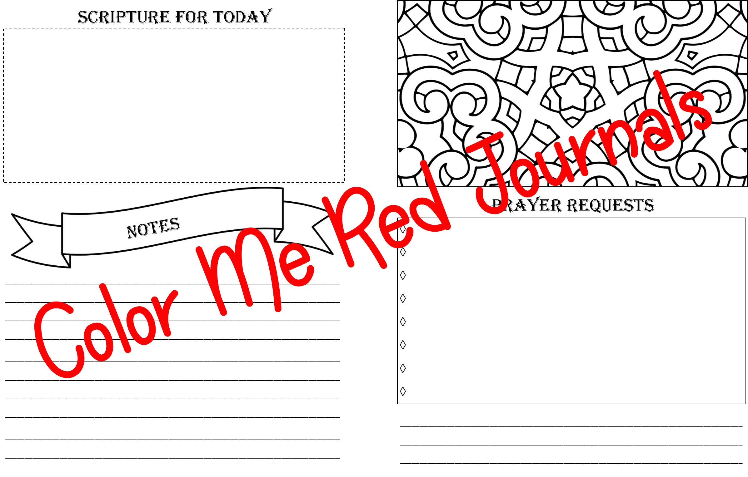 Daily Prayer and Scripture Journal – Coloring & Spiritual Meditation ...