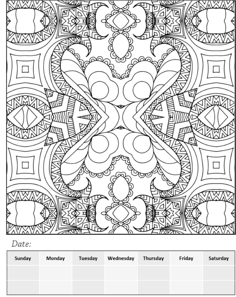 Weekly Planner Coloring and Journaling Binder: Weekly Goal - Etsy