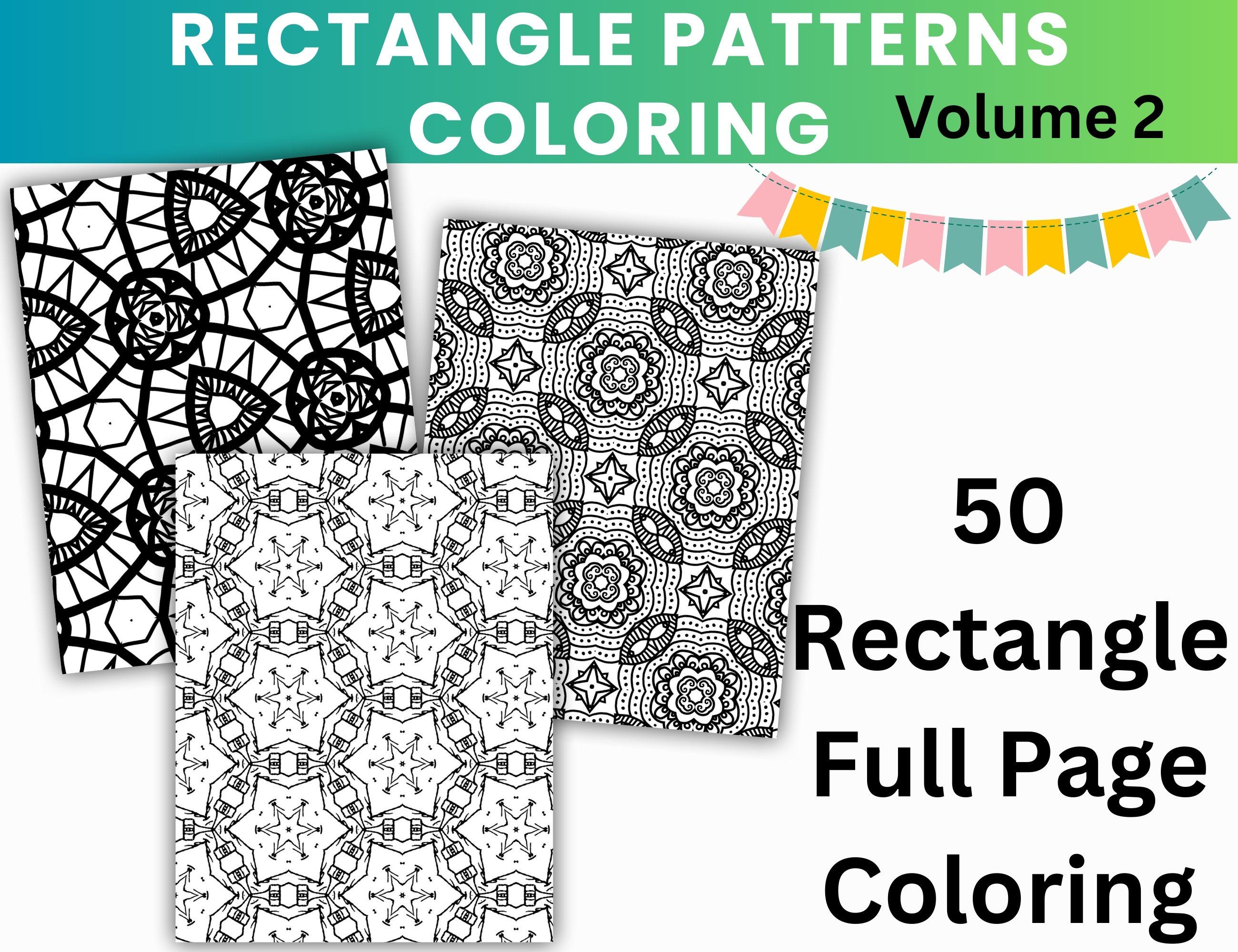 Rectangle Patterns Coloring Pages-50 Coloring Sheets Volume 2 coloring ...