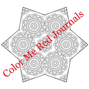 Christmas Holiday Stars Zentangle & Mandala Coloring Book Pages-25 ...