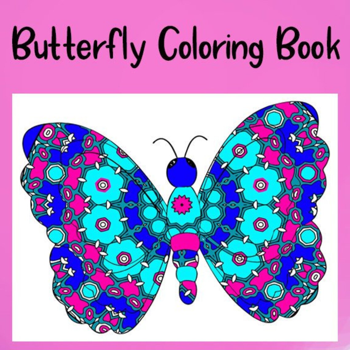 Butterfly Mandala & Designs Coloring Book 50 Butterfly - Etsy