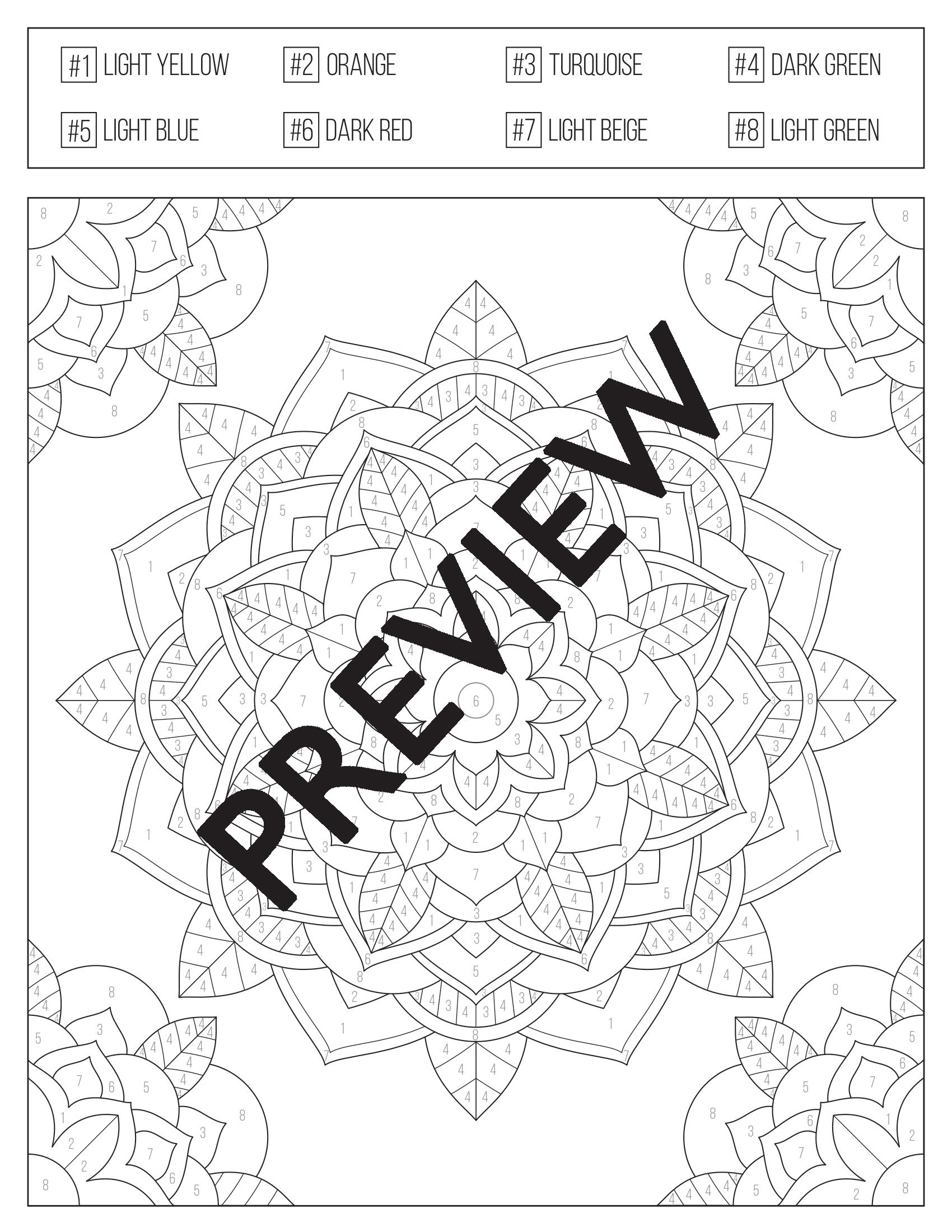 Color by Number Coloring Pages – Anti-stress Fun With 10 Detailed ...