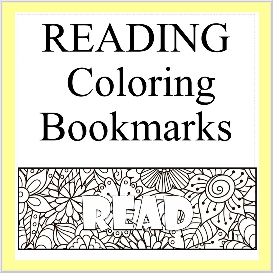 Reading Coloring Bookmarks: 50 Printable Designs (digital Download) - Etsy
