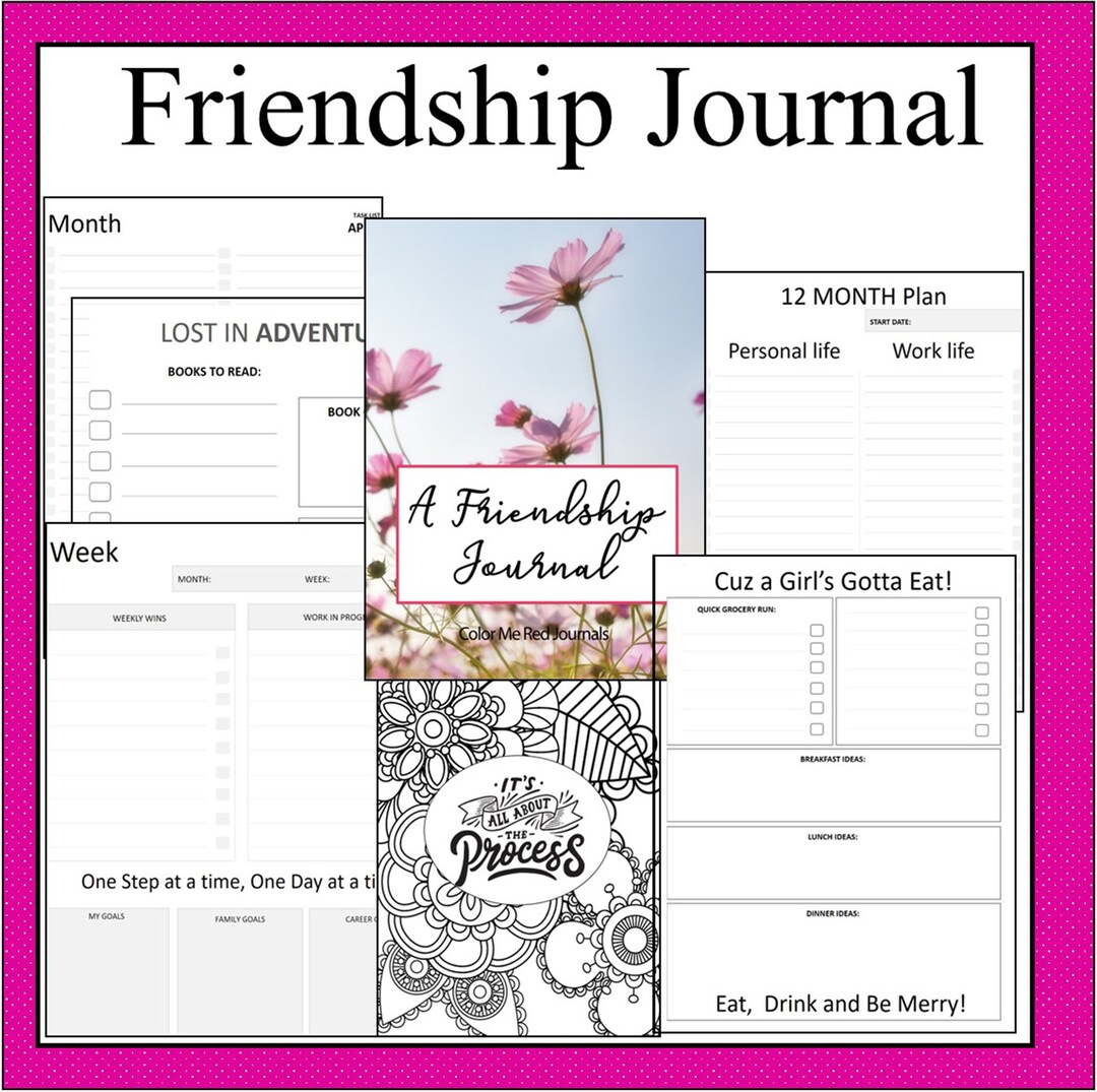 Friendship Journal for Girls-gift for Friends, Bullet Journaling ...