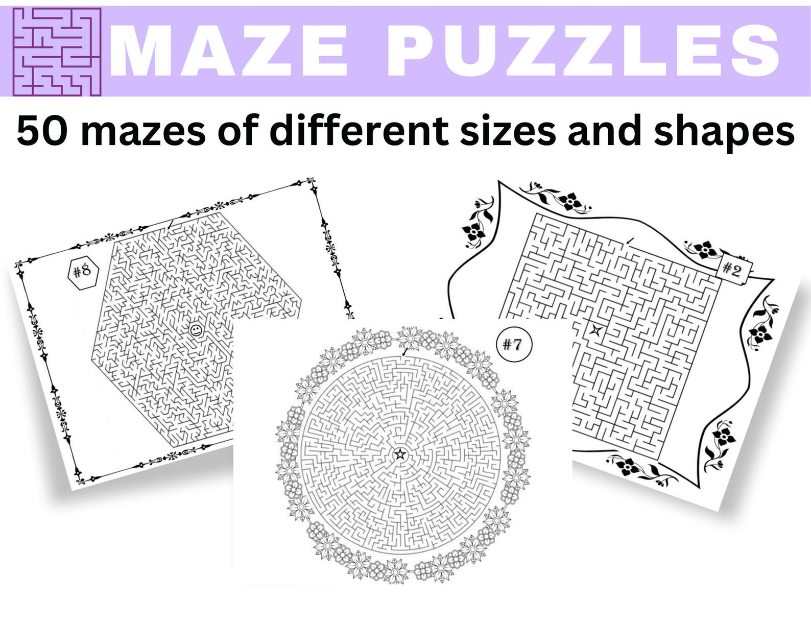 Mazes Puzzle Book – 110 Challenging Mazes for Teens & Adults - Etsy