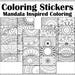 Printable Coloring Stickers – Mandala-inspired Designs to Color- 40 ...