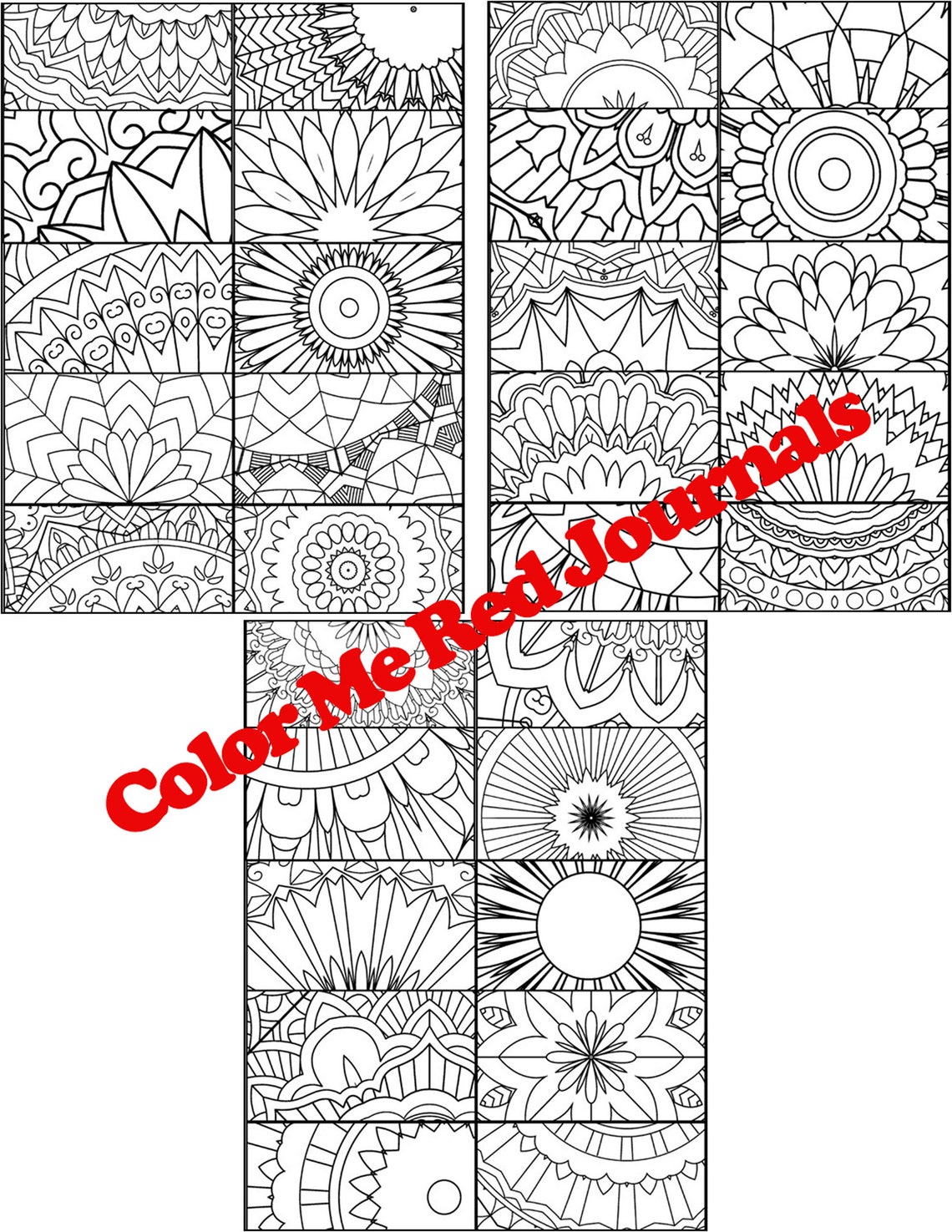 Printable Coloring Stickers mandala Inspired Fun Designs to - Etsy