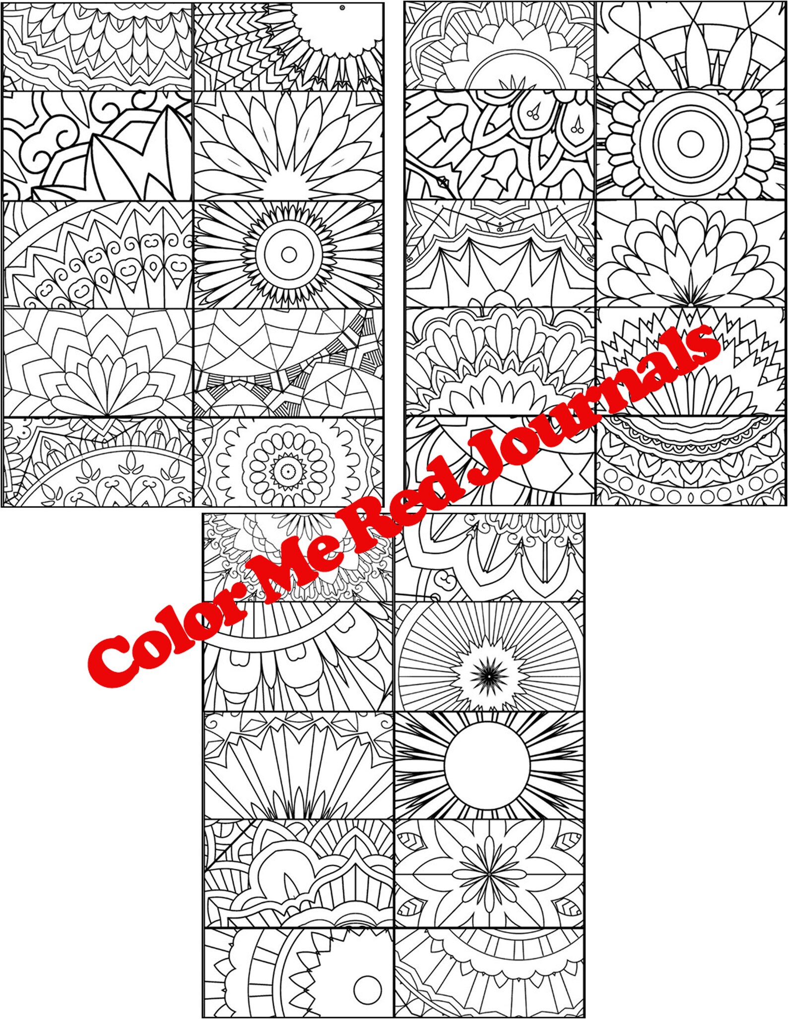 Printable Coloring Stickers mandala Inspired Fun Designs to - Etsy