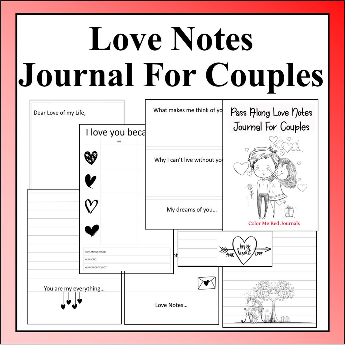 Pass Back and Forth Love Notes Journal for Couples Relationship Journal ...