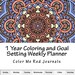 Weekly Planner Coloring and Journaling Binder: Weekly Goal - Etsy