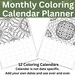 Monthly Coloring Planner: Goal Setting & Reflections (undated) - Etsy