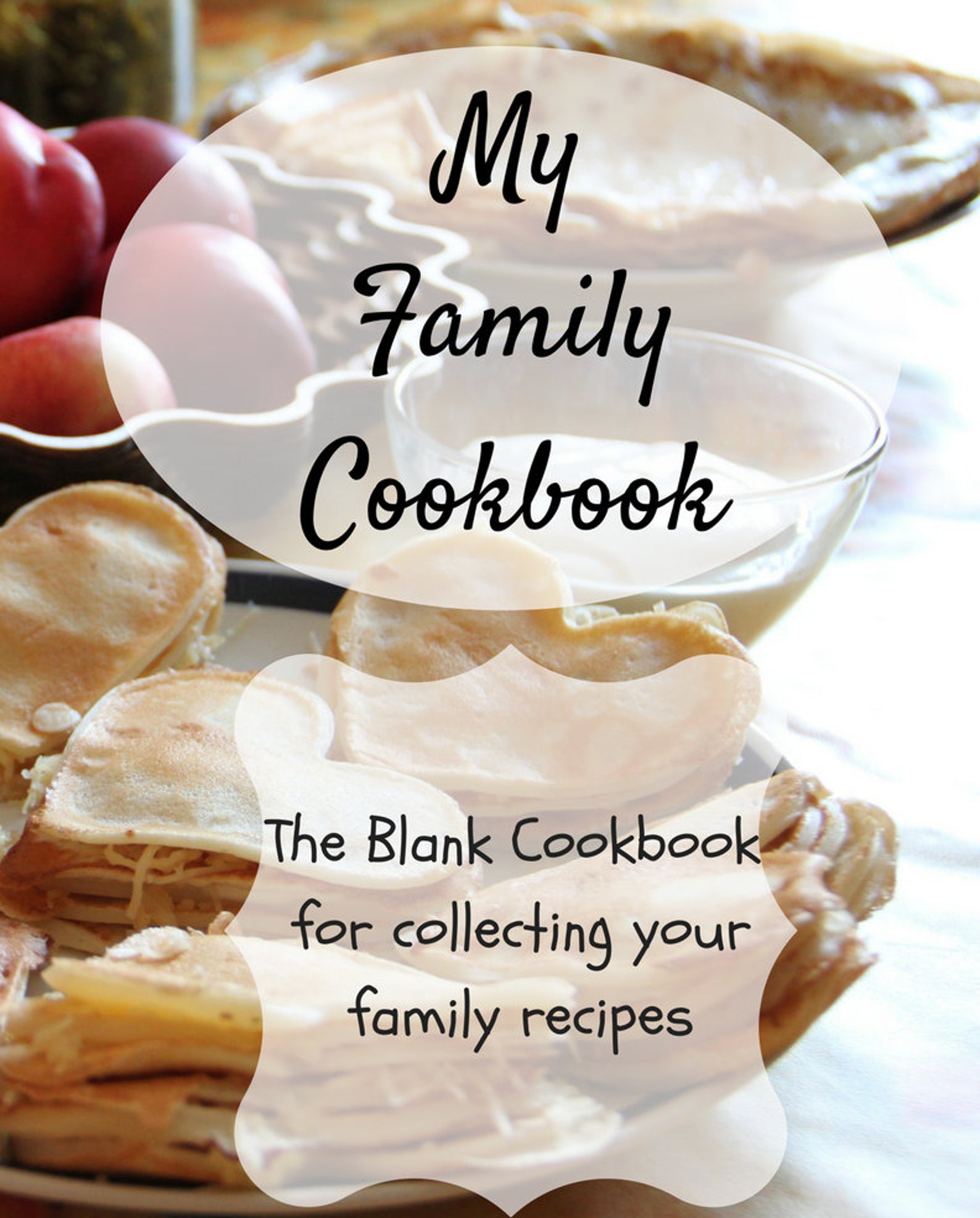 Blank Family Cookbook: Recipe Journal & Binder (digital Download) - Etsy