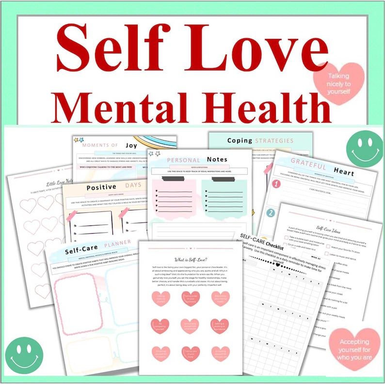 Self Love Mental Health Printables Self Care Checklist, Self Care ...