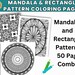 Mandala and Rectangle Pattern Coloring Pages for Coloring Projects, Art ...