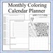 Monthly Coloring Planner Goal Setting, Monthly Evaluating and Coloring ...
