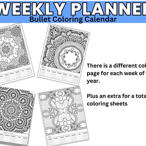 Weekly Planner Coloring and Journaling Binder: Weekly Goal Setting ...