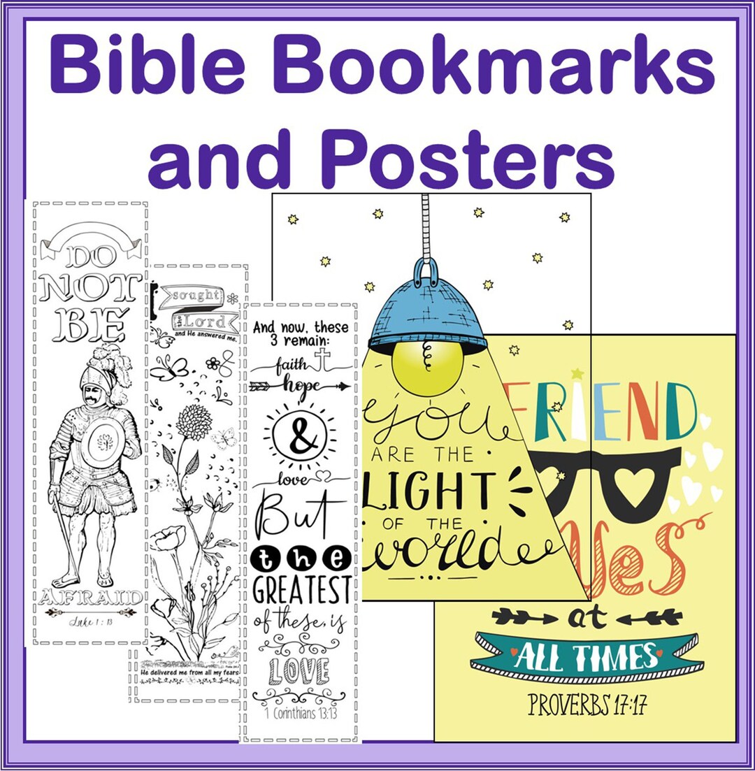 Bible Verses Word Art Bookmarks and Posters Vacation Bible - Etsy