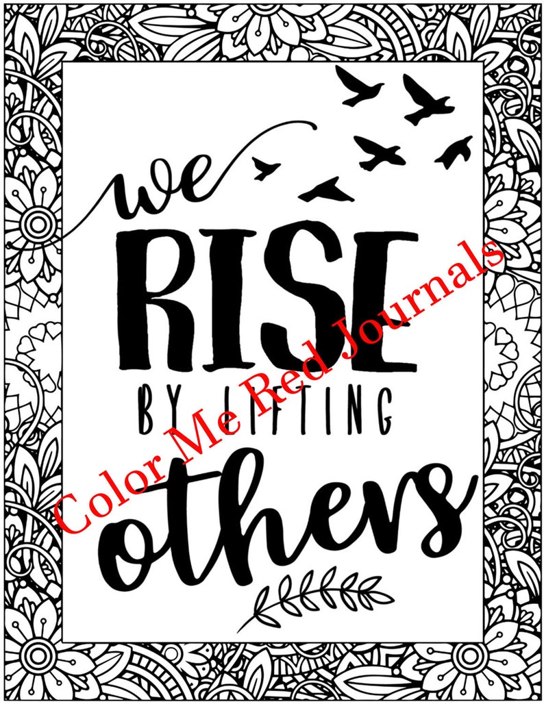 Inspiring Word Art Coloring Printables Coloring Pages With Uplifting ...