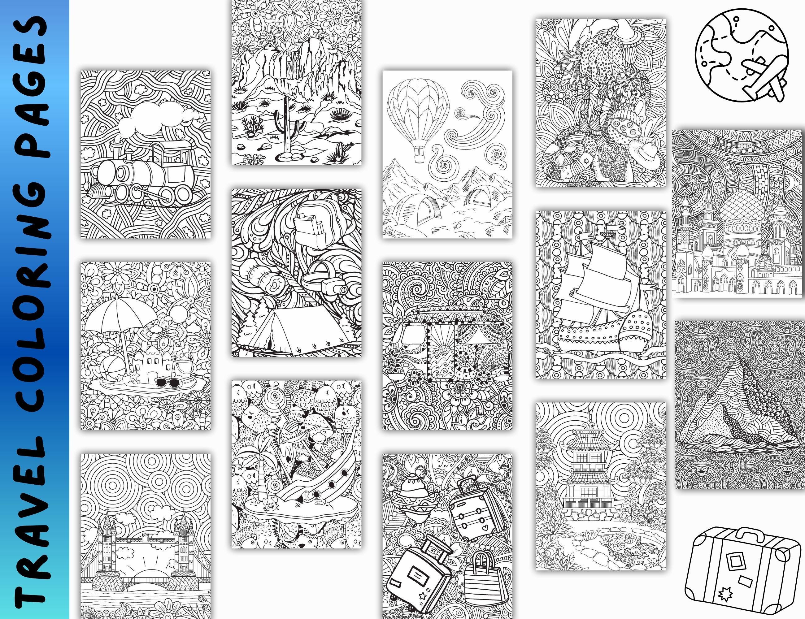 Travel Mindfulness Coloring Free Printable Mindfulness Colouring Pages