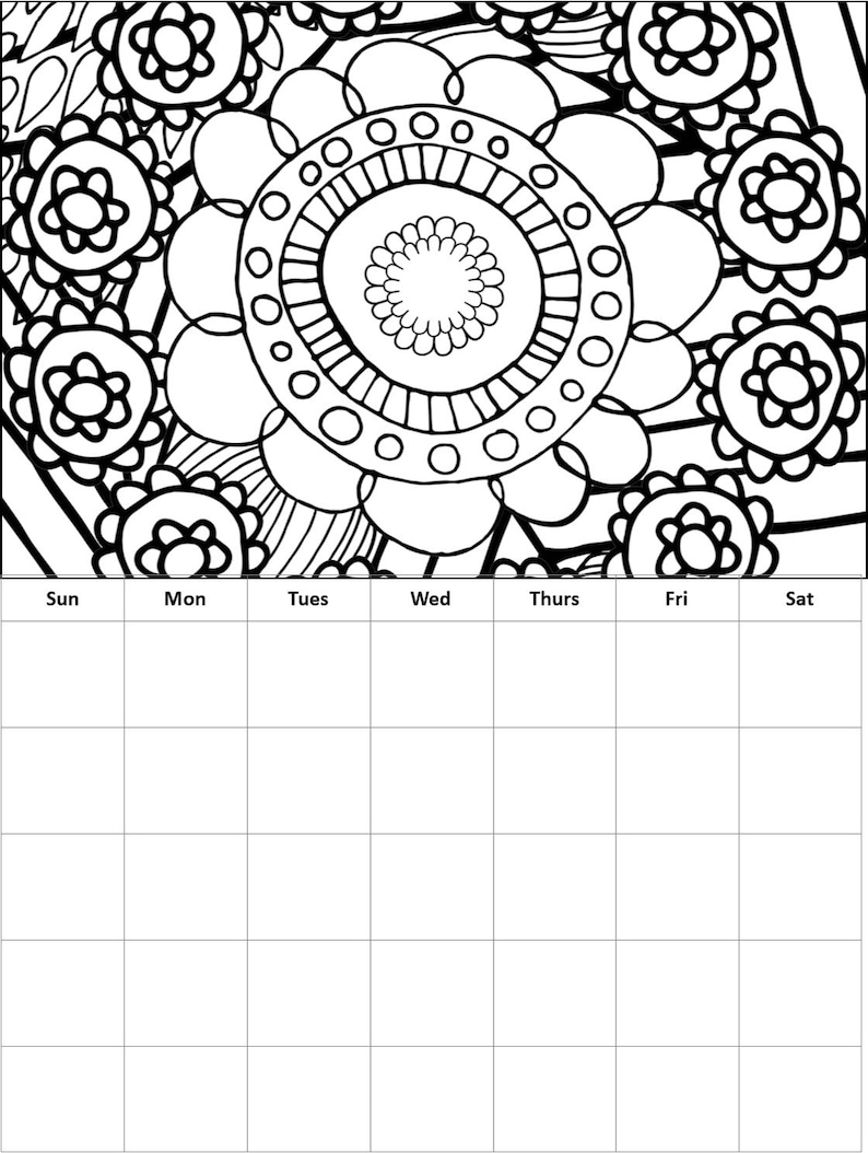 Monthly Coloring Planner Goal Setting, Monthly Evaluating and Coloring ...