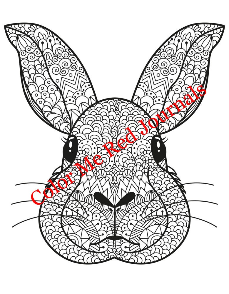 Bunny Rabbit Lined Journal Pages Rabbit Theme for Note - Etsy