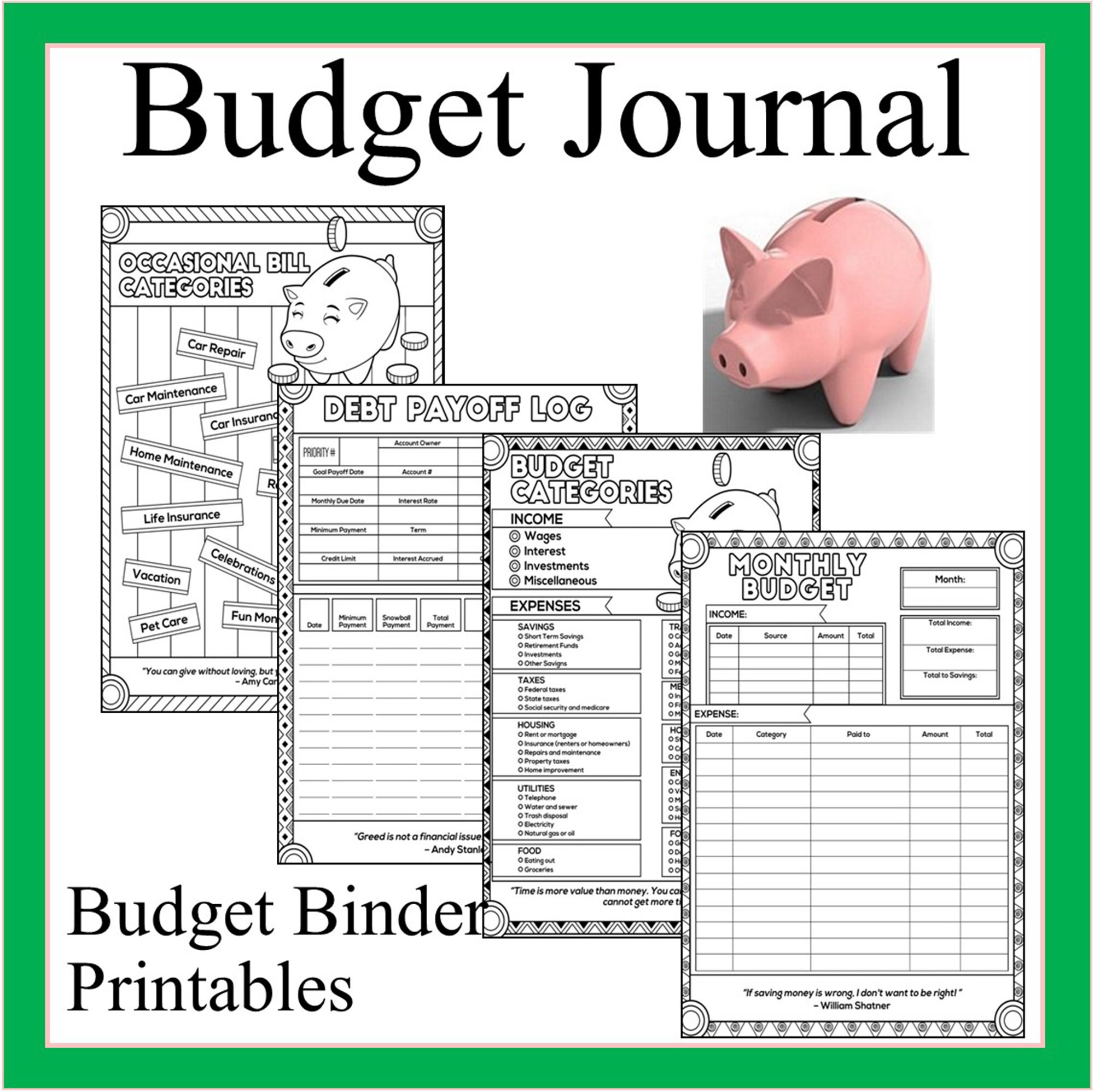 Budget Journal Organize Your Household With This Budget Journal Binder ...