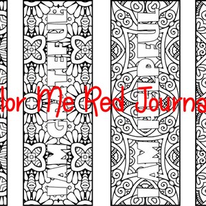 50 Positive Affirmations Coloring Bookmarks – Printable "color Your Own ...