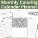 Monthly Coloring Planner: Goal Setting & Reflections (undated) - Etsy