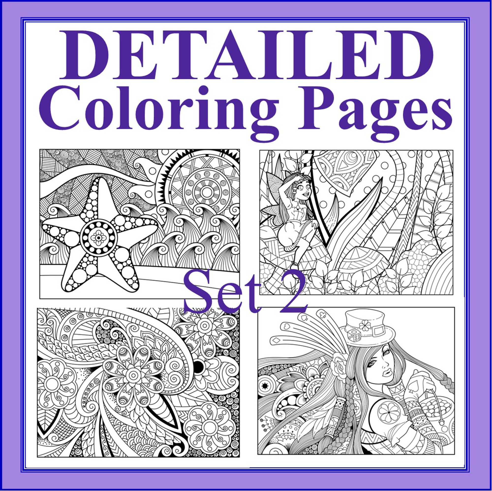 Detailed Coloring Sheets Set 2 – 20 Patterned Coloring Pages for ...