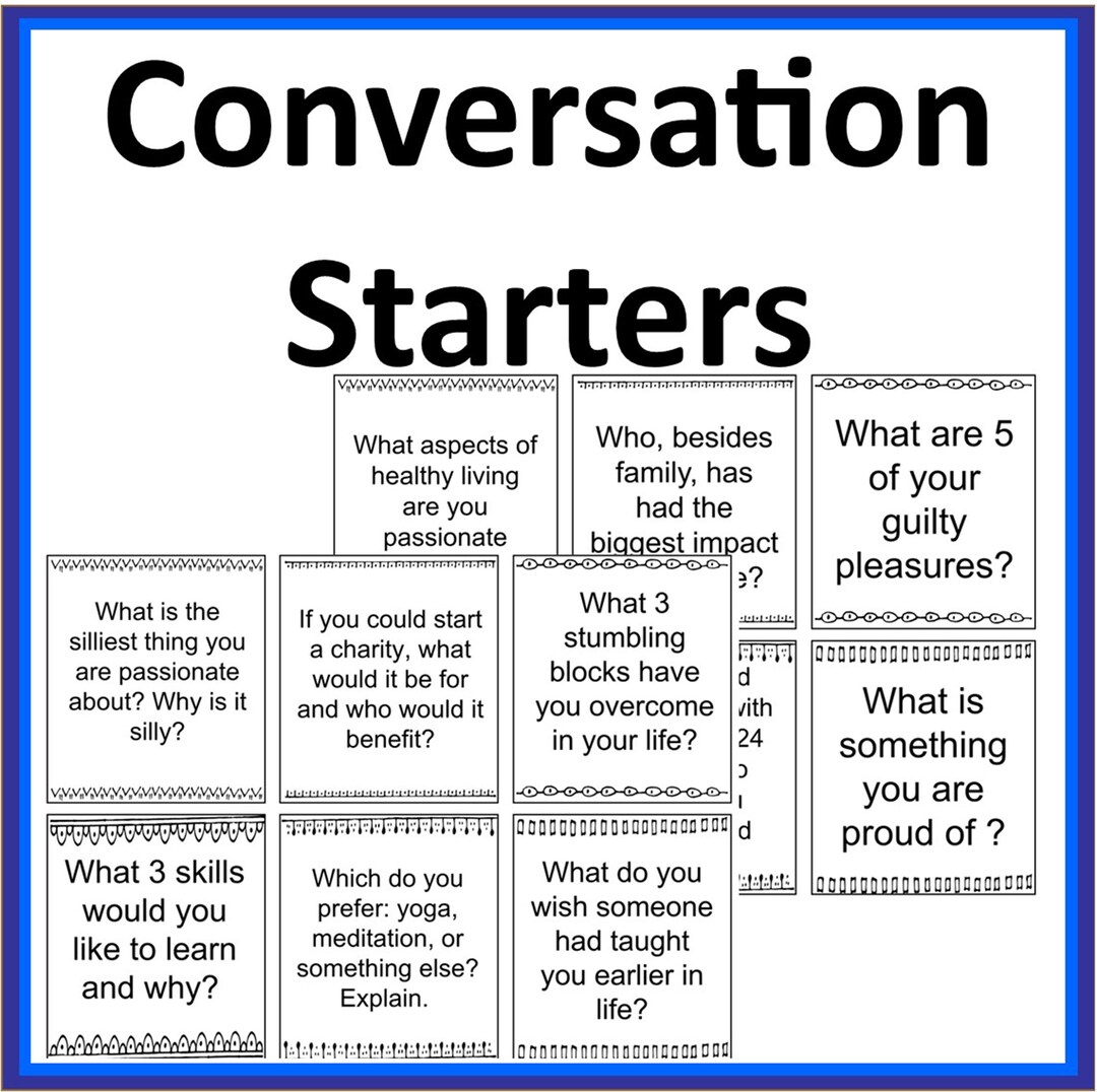 108 Conversation Starters Cards for Adults Discussion Questions Card ...