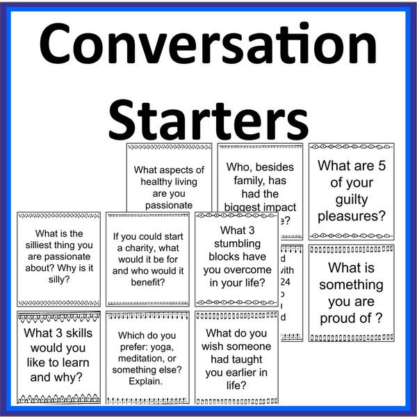 Conversation Cards for Adults - Etsy