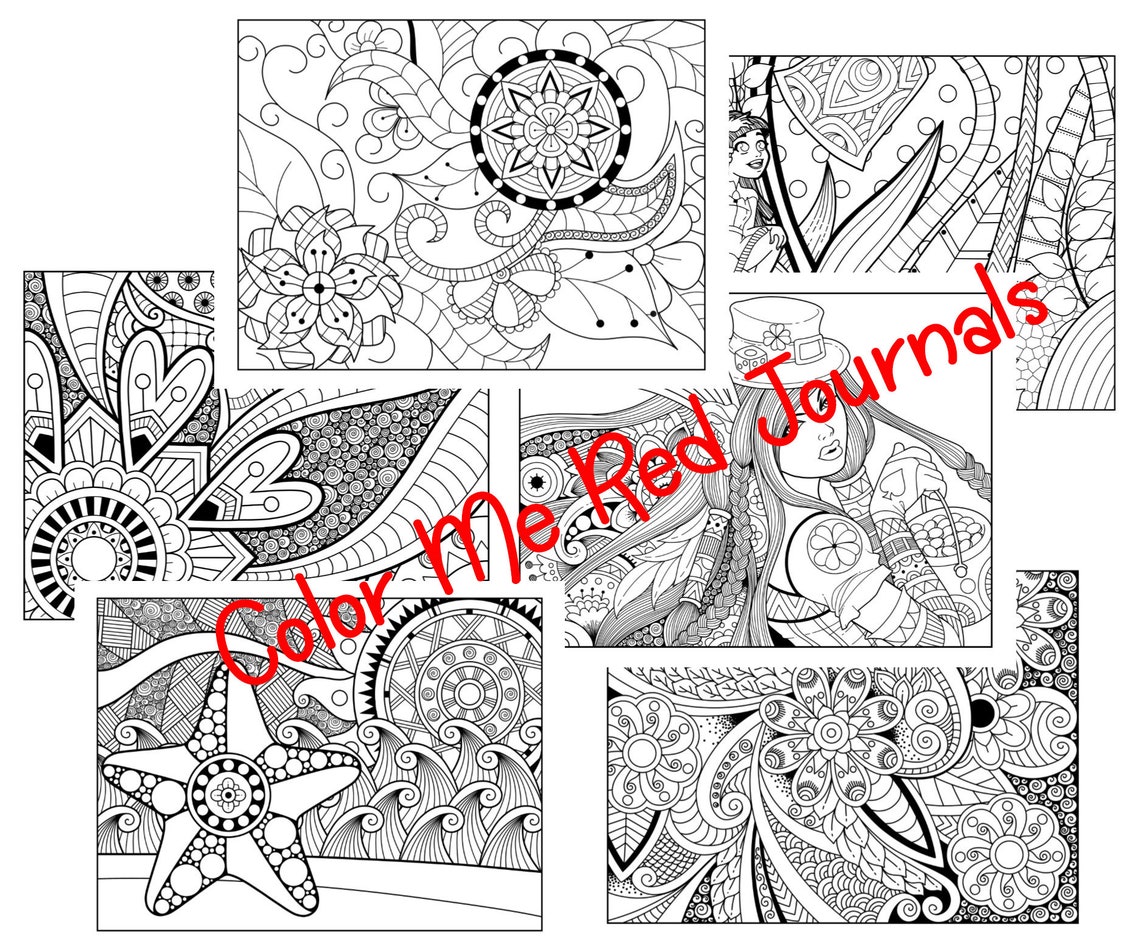 Detailed Coloring Sheets Set 2 20 Patterned Coloring Pages - Etsy