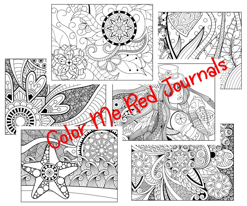 Detailed Coloring Sheets Set 2 – 20 Patterned Coloring Pages for ...