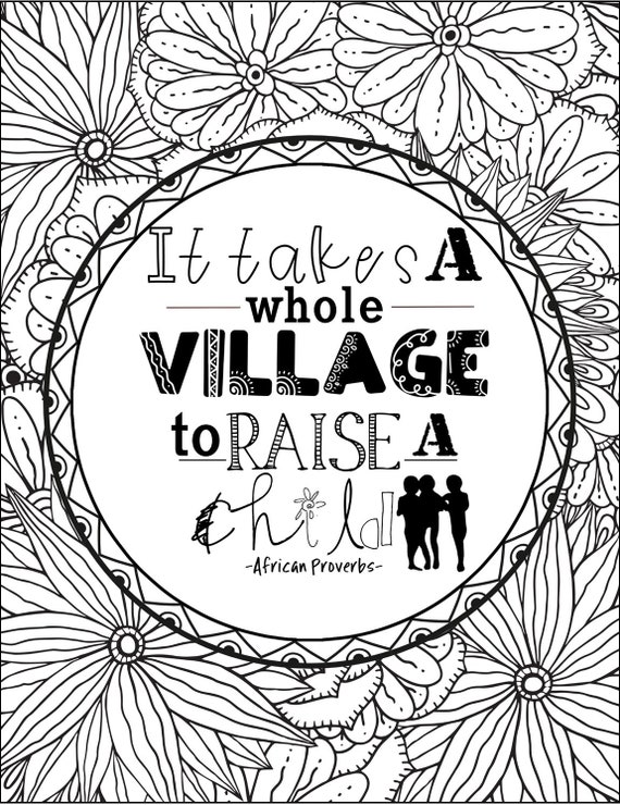African Village Coloring Pages