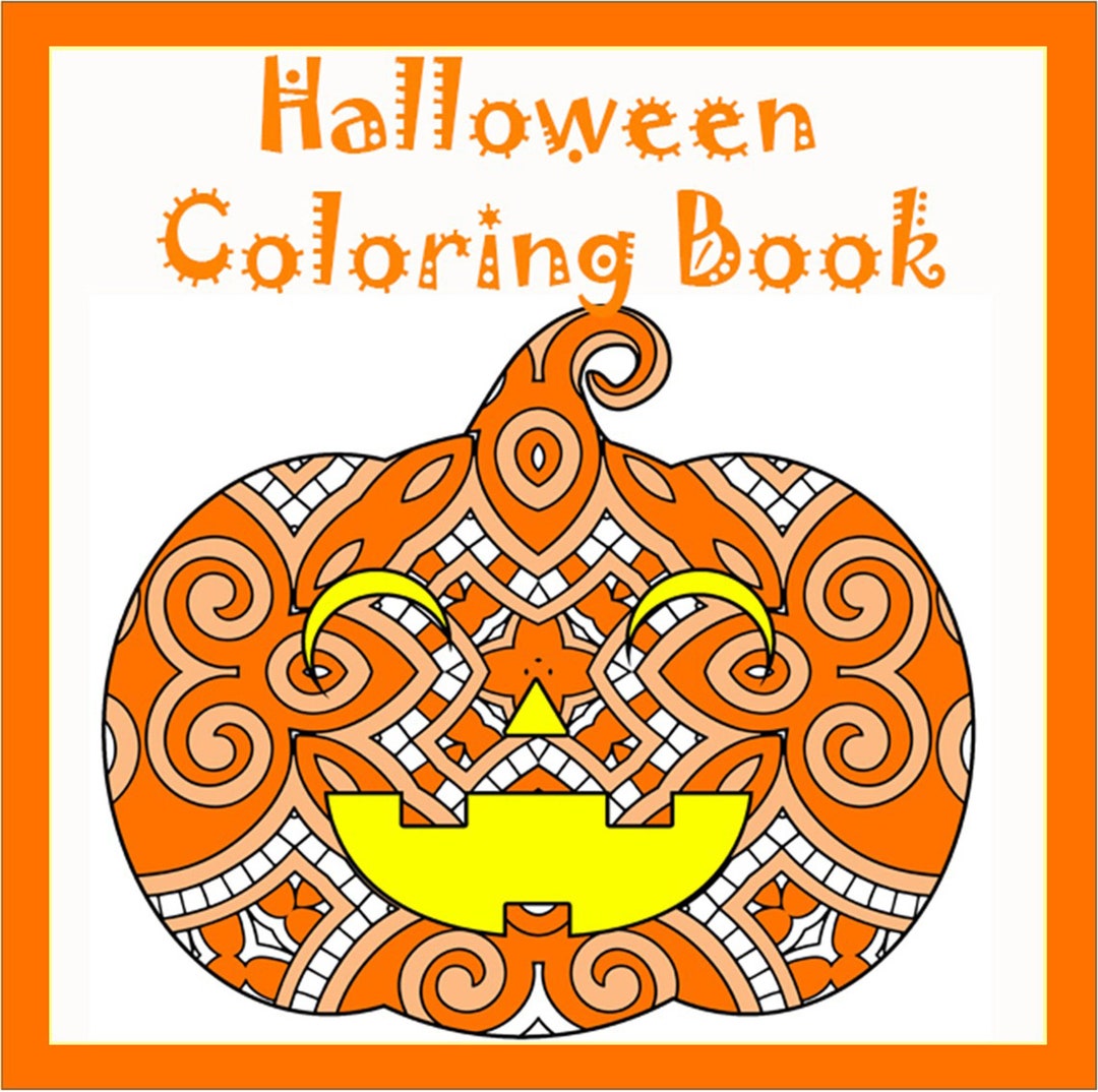 Halloween Coloring Book Pumpkins Bats Ghosts and Witches - Etsy