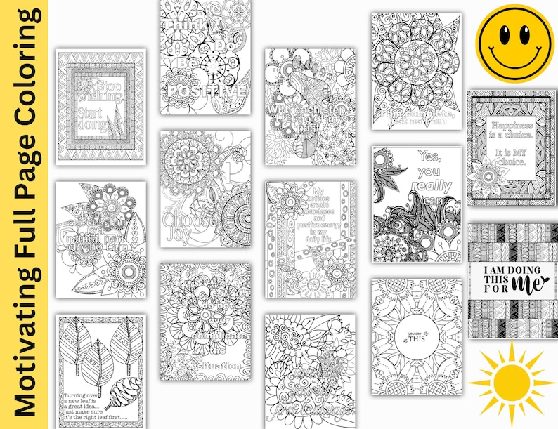 Positive Affirmations Coloring Pages – 30 Uplifting Designs With ...