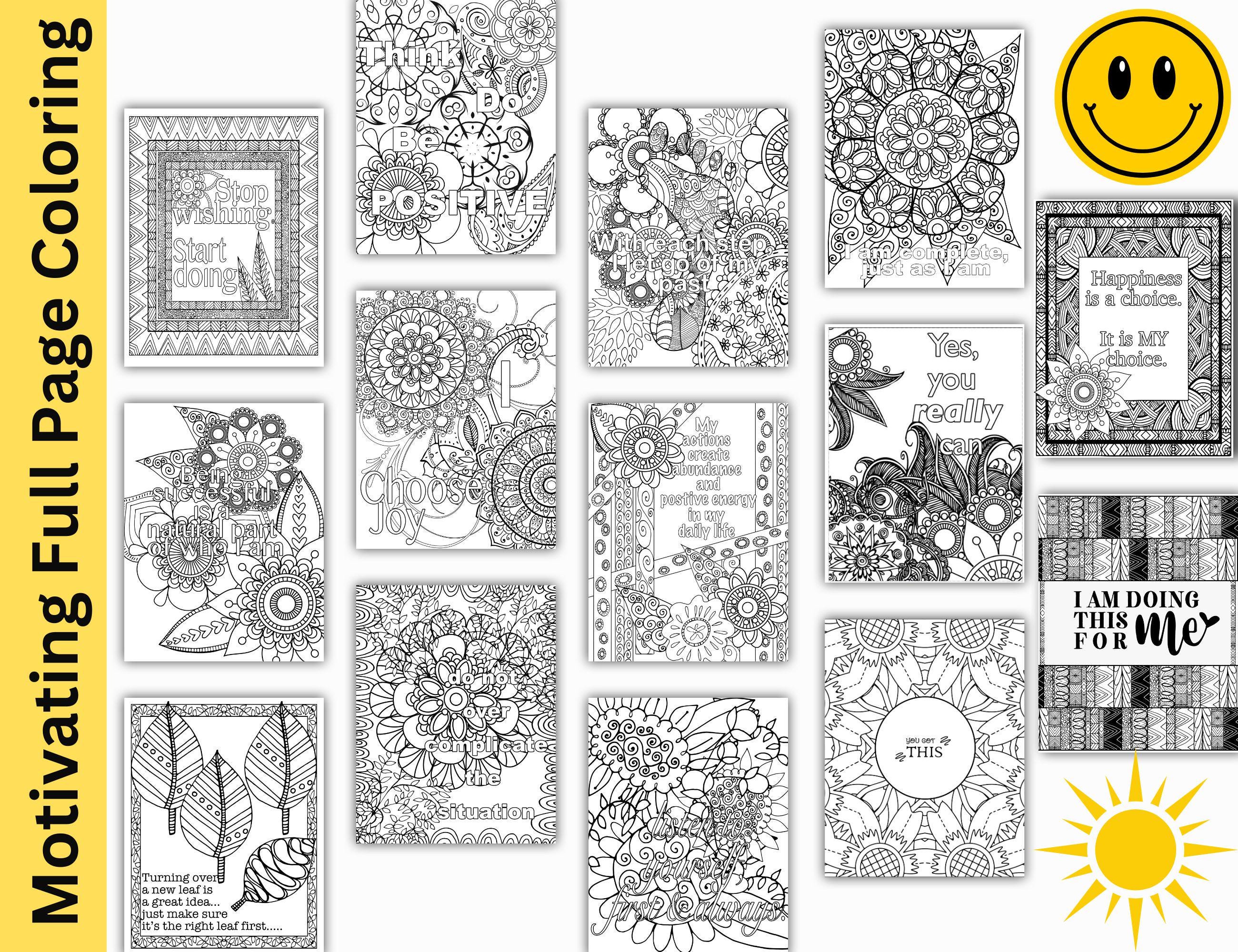 Positive Affirmations Coloring Pages – 30 Uplifting Designs With ...