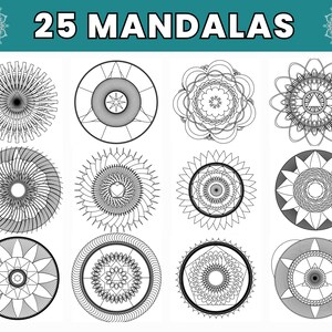 Mandala and Rectangle Pattern Coloring Pages for Coloring Projects, Art ...