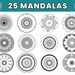 Mandala and Rectangle Pattern Coloring Pages for Coloring Projects, Art ...