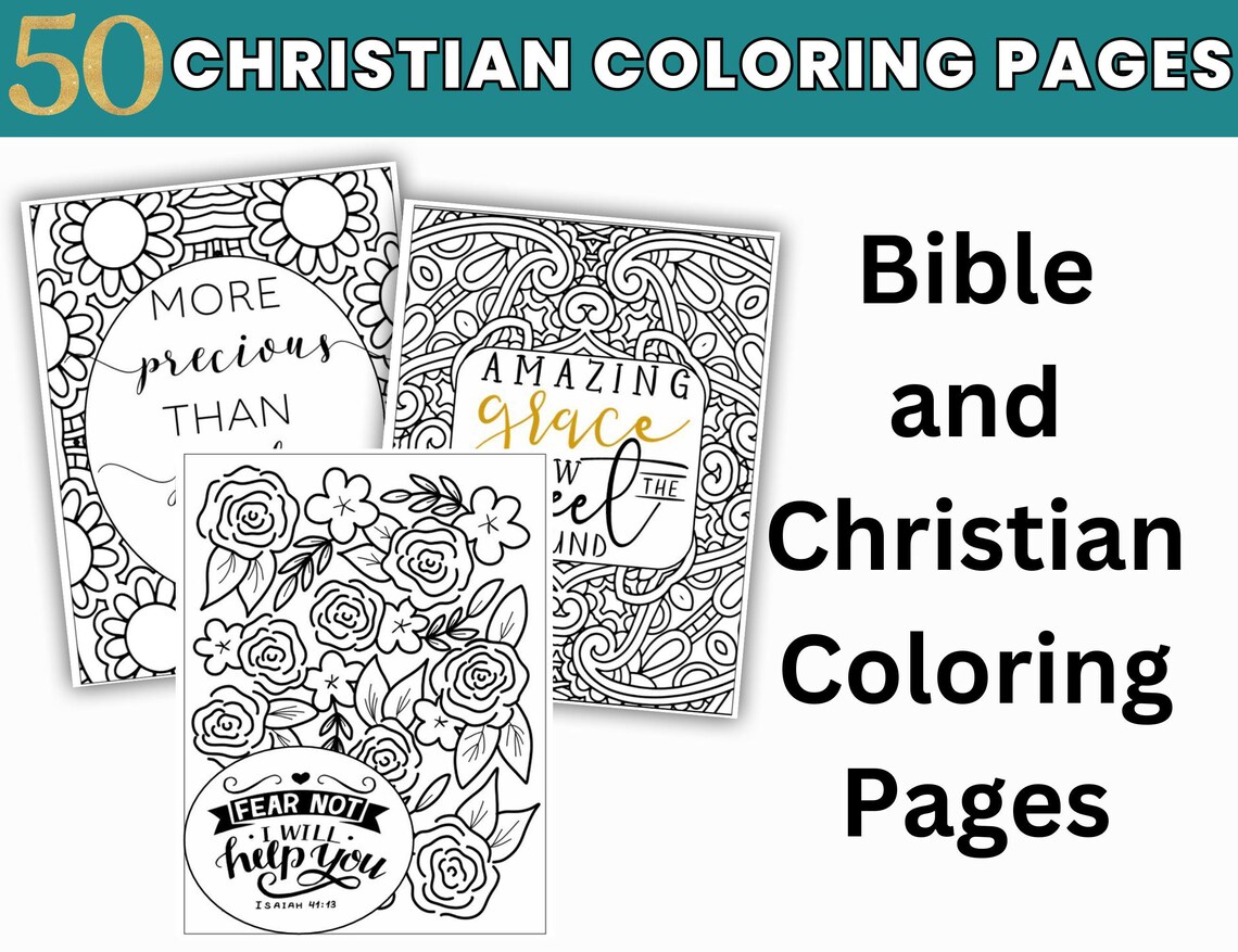 Christian Coloring Pages 50 Bible and Christian Based Teaching Coloring ...