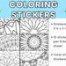 Printable Coloring Stickers mandala Inspired Fun Designs to Color-print ...