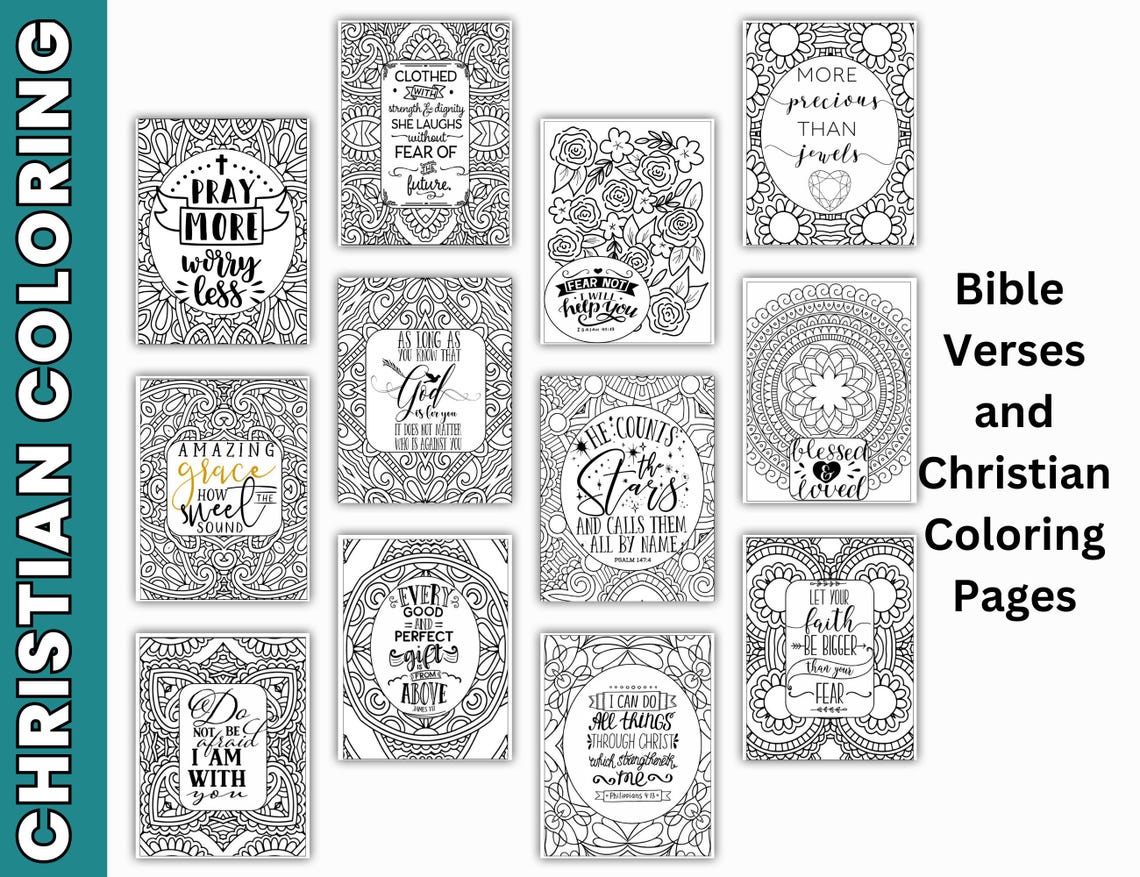 Christian Coloring Pages 50 Bible and Christian Based Teaching Coloring ...