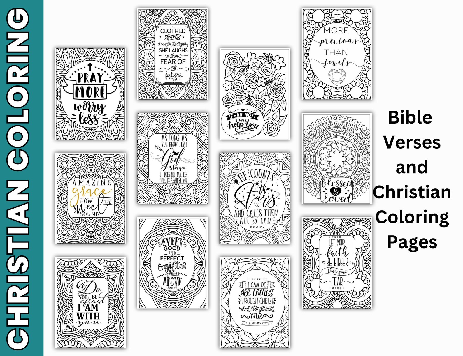 Christian Coloring Pages 50 Bible and Christian Based Teaching Coloring ...