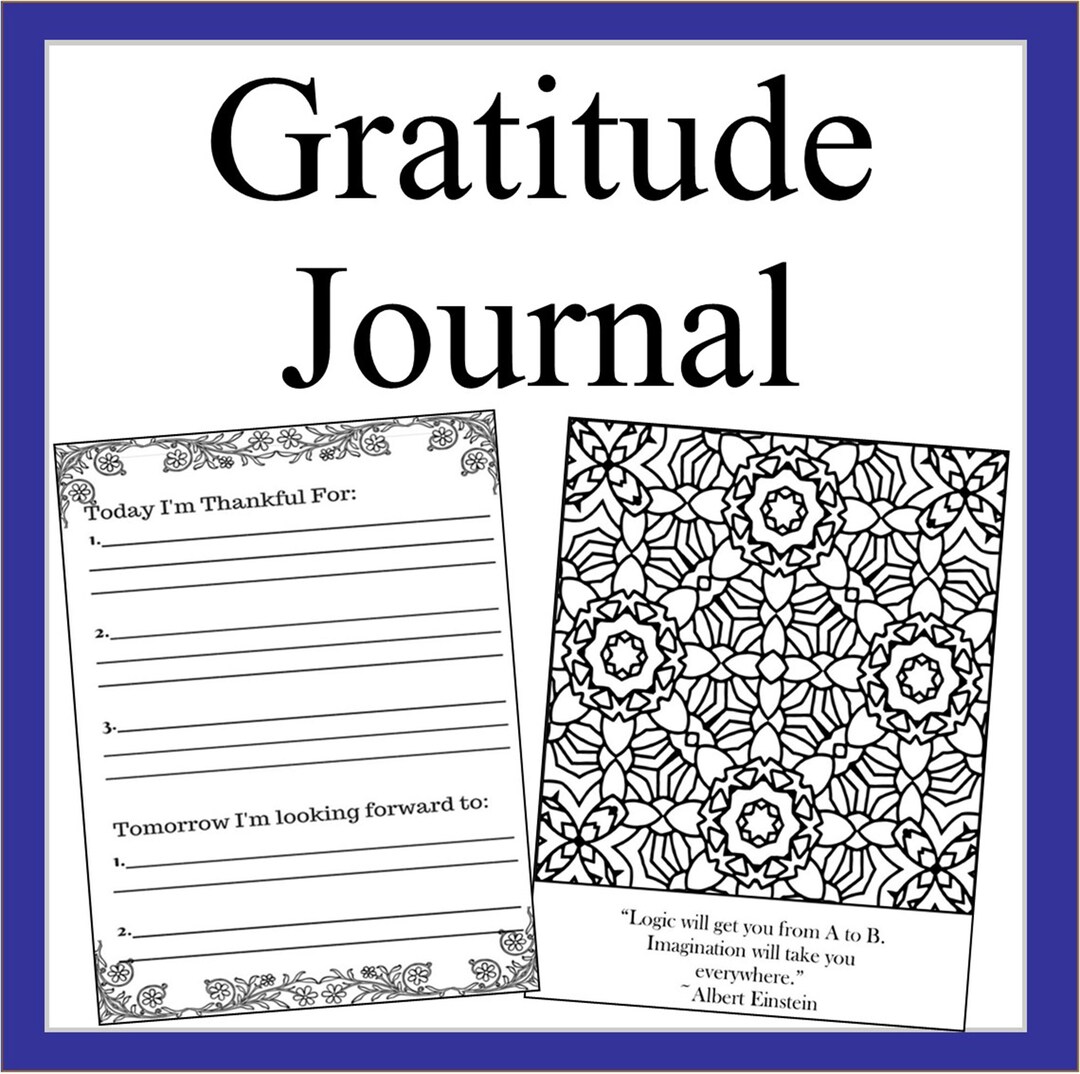 Daily Gratitude & Coloring Journal –50 Days of Reflection With ...